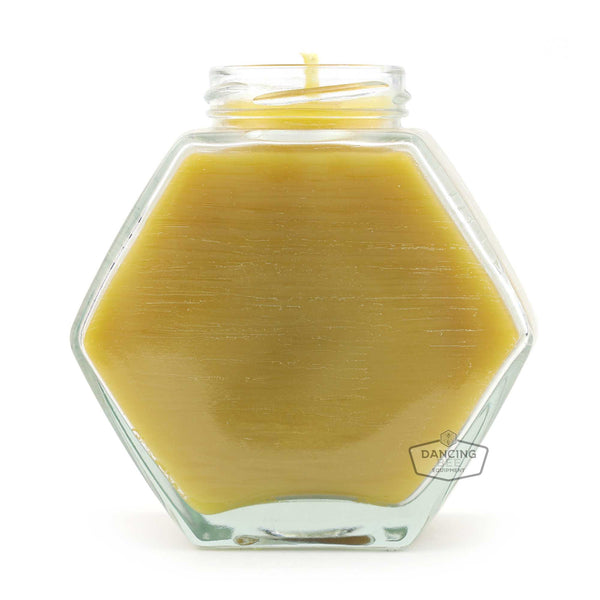 Hexagon Beeswax Candle Jar The Bee Works Dancing Bee Equipment