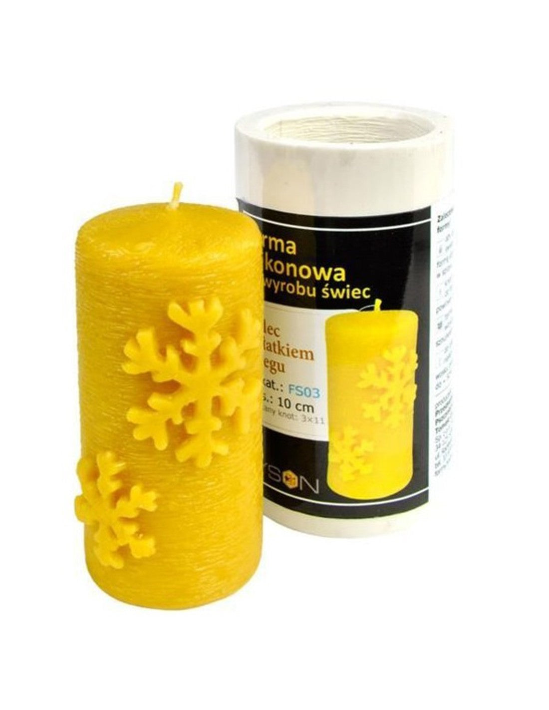Lyson | Snowflake Cylinder Candle Mould | FS03 - Dancing Bee Equipment