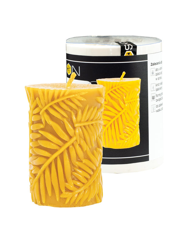 Lyson | Cylinder with Leaves Candle Mould | FS499 - Dancing Bee Equipment