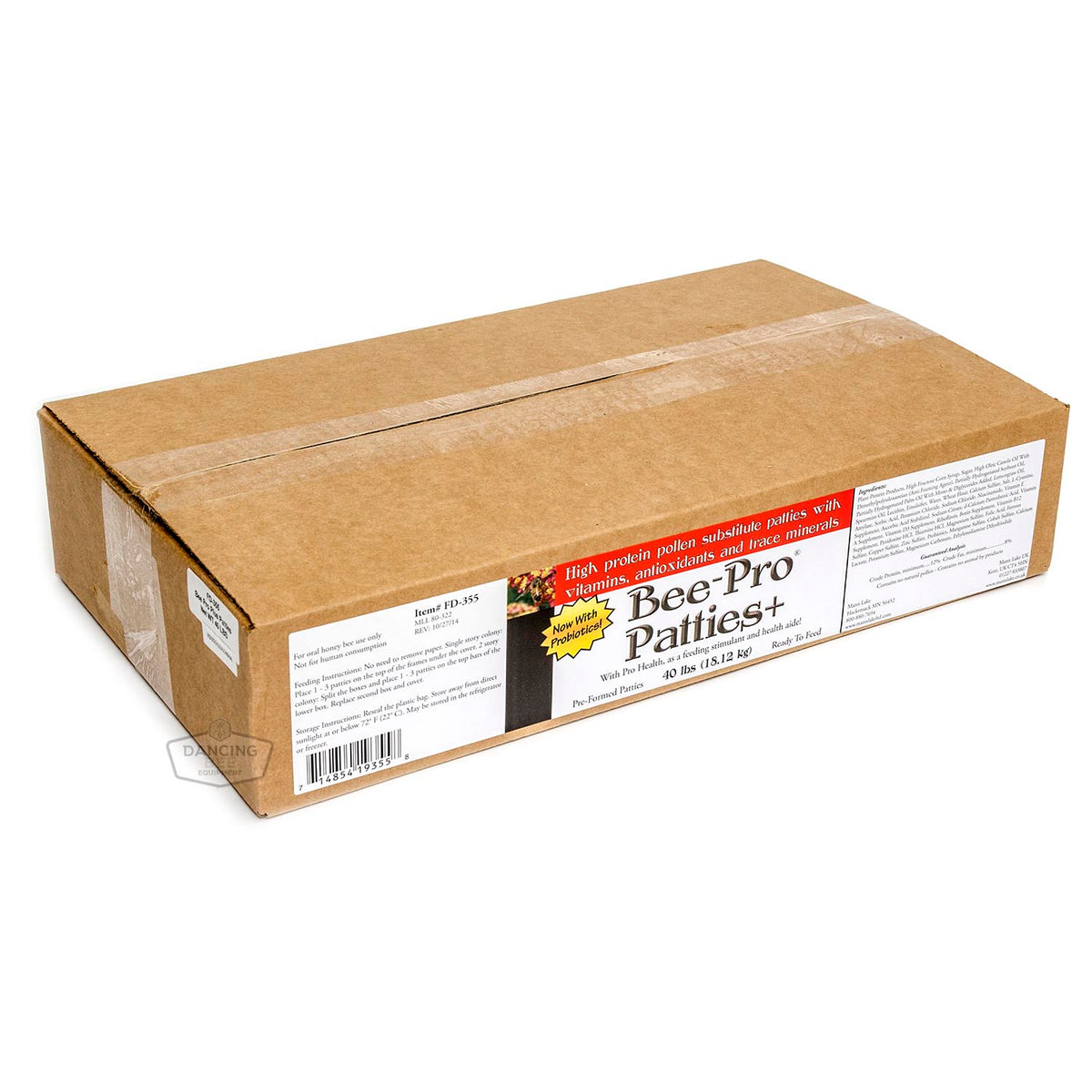 Bee-Pro Patties+ | 1lb (454g) | Dancing Bee Equipment